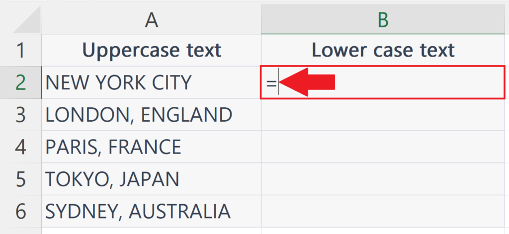 How To Convert Text From Uppercase To Lowercase In Microsoft Excel ...
