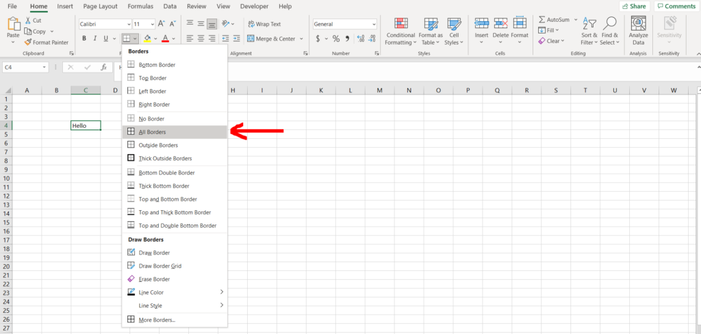 How To Create Border In Excel | SpreadCheaters