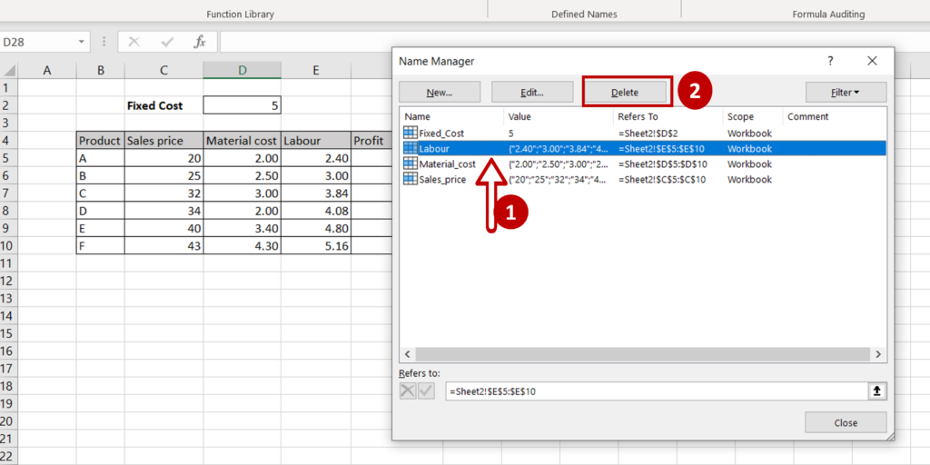 How To Delete Defined Names In Excel | SpreadCheaters How To Delete Defined Names In Excel | SpreadCheaters