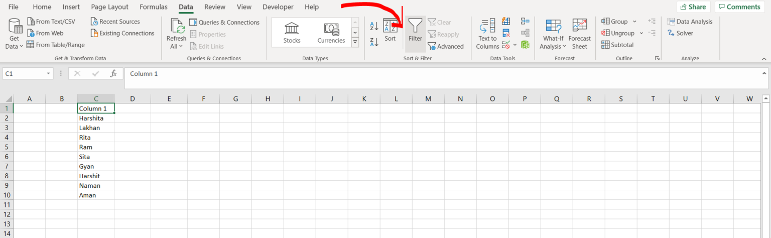 How To Filter In Excel By Name | SpreadCheaters