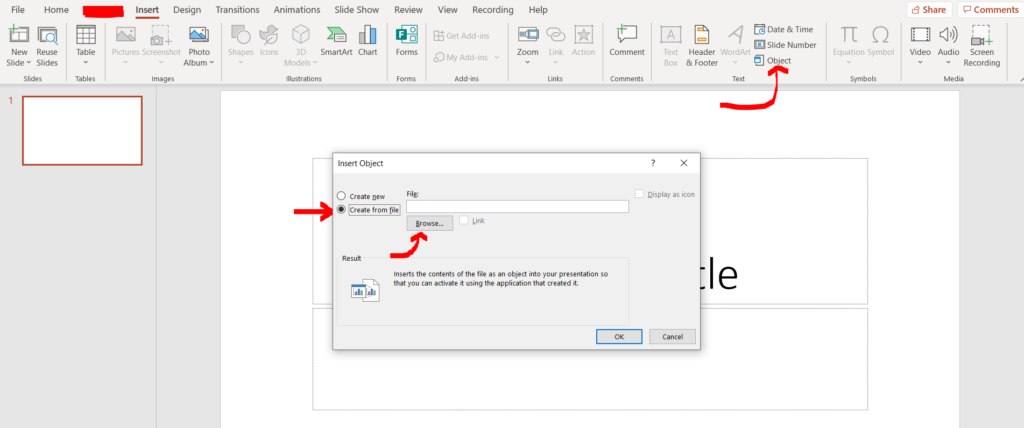 How to insert Excel in PPT - SpreadCheaters