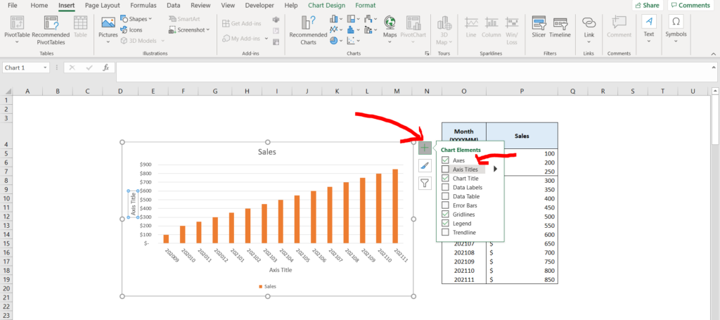 How To Insert Axis Titles In Excel | Spreadcheaters
