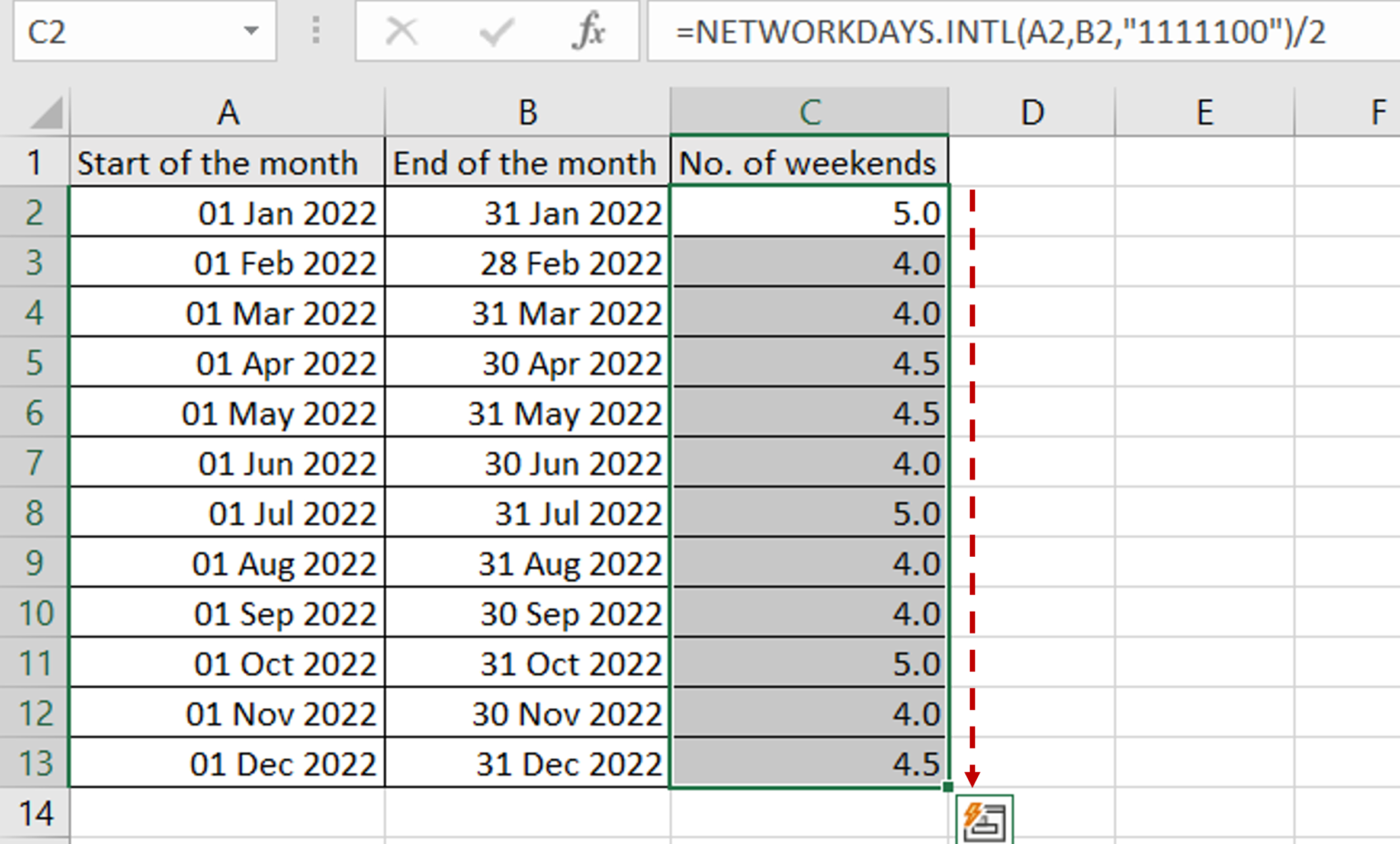 How Many Weekends Are In A Month Using Excel SpreadCheaters