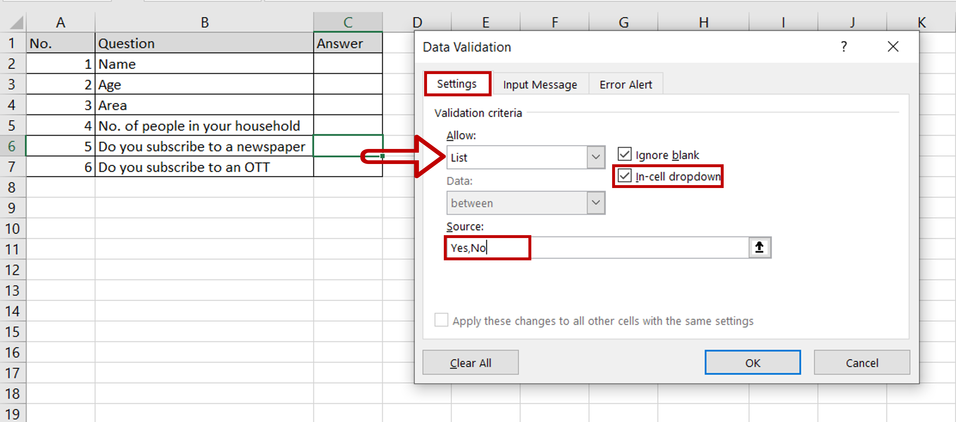 How To Add Yes Or No In Excel SpreadCheaters