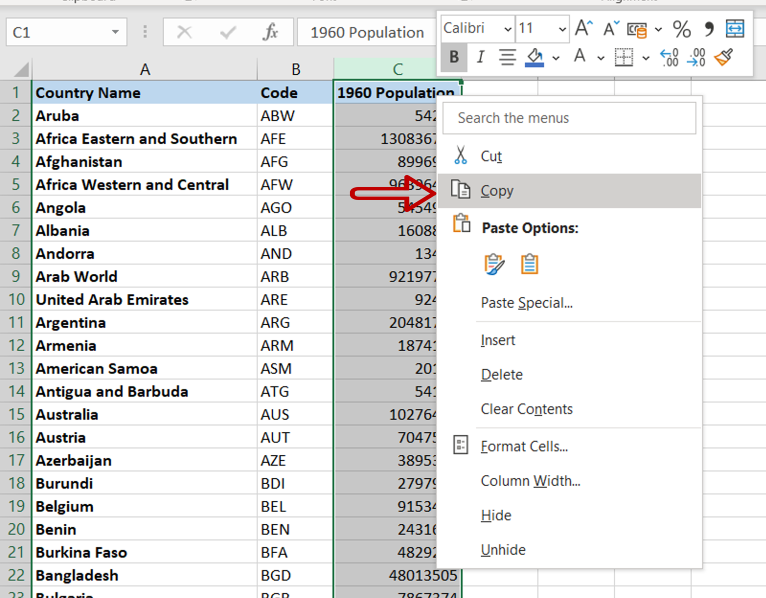 How To Copy A Whole Column In Excel | SpreadCheaters