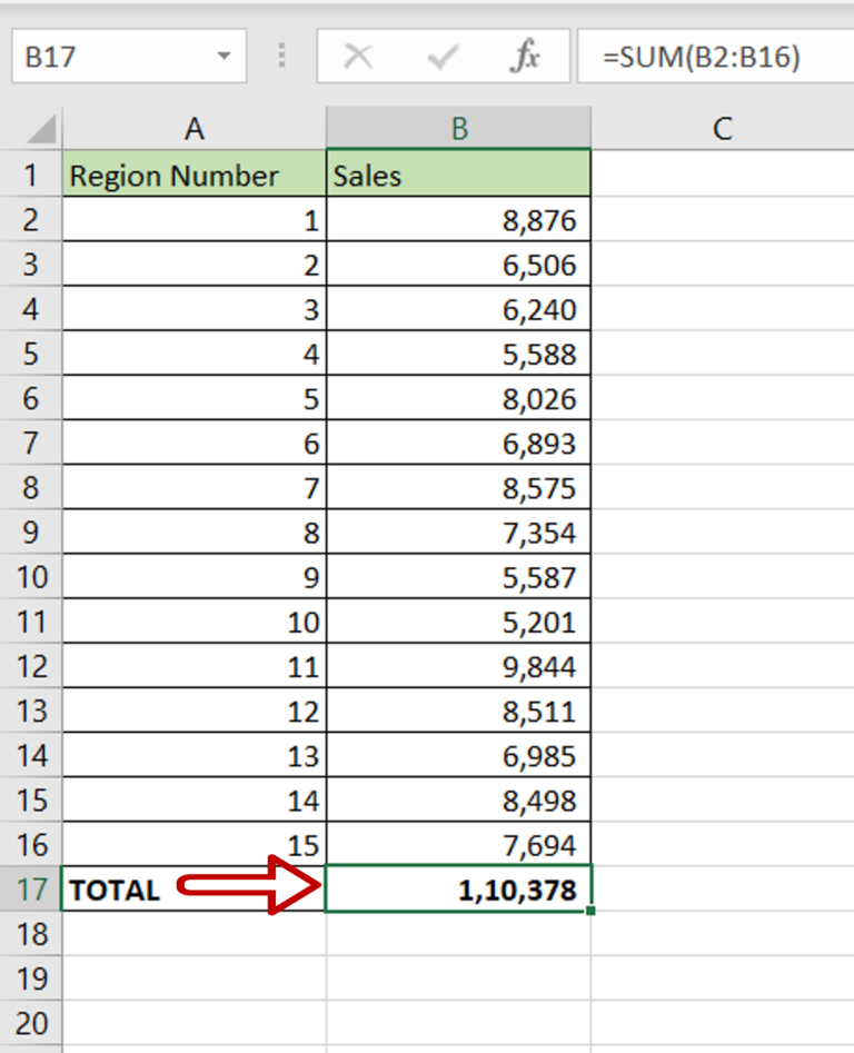 How To Autosum A Column In Excel | SpreadCheaters