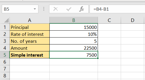 How To Calculate Simple Interest In Excel | SpreadCheaters
