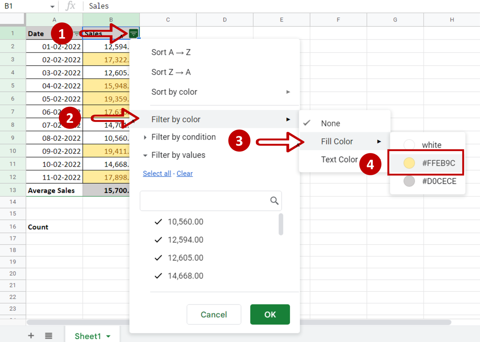 How To Count Colored Cells In Google Sheets | SpreadCheaters