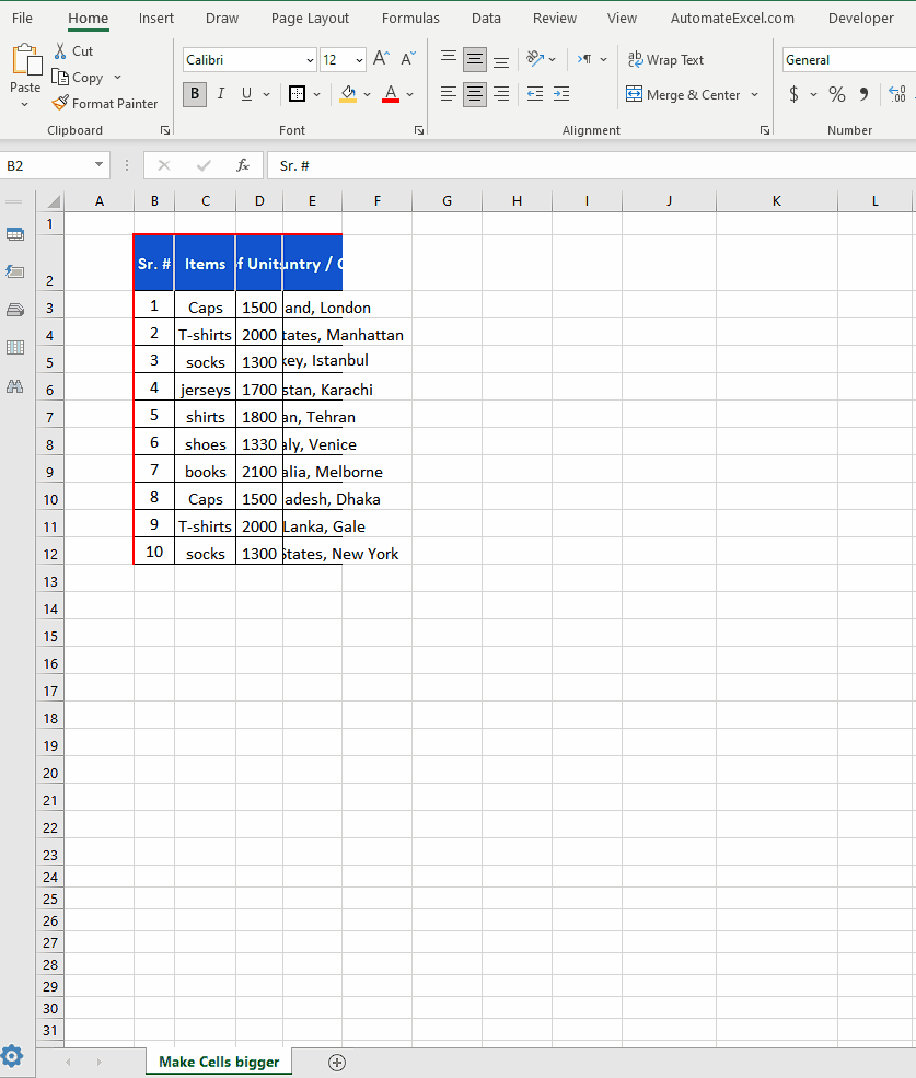 How To Make Cells Bigger In Excel | SpreadCheaters