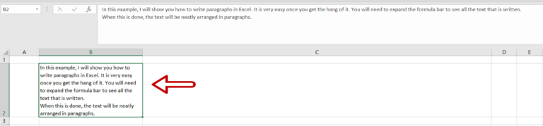 How To Write Paragraphs In Excel | SpreadCheaters
