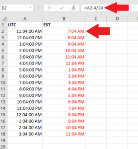 How To Convert UTC To EST In Excel | SpreadCheaters