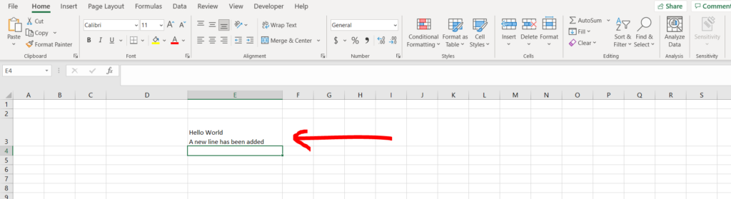 How To Do A New Line In Excel Cell | SpreadCheaters