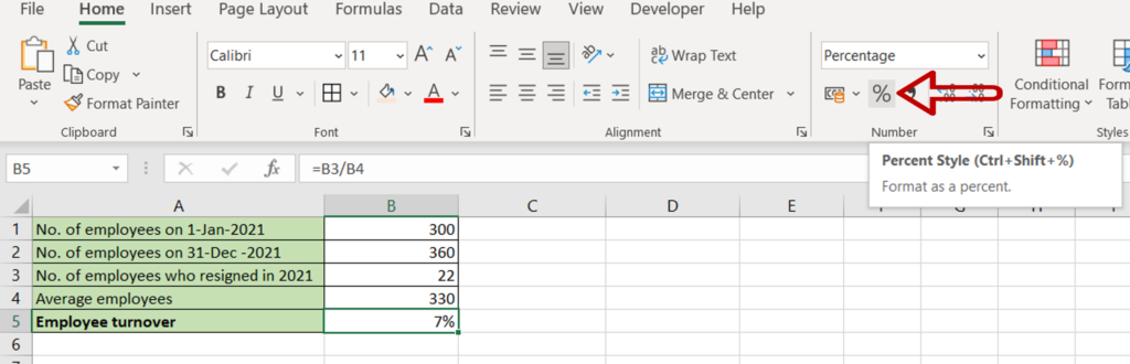 How To Calculate Employee Turnover In Excel | SpreadCheaters