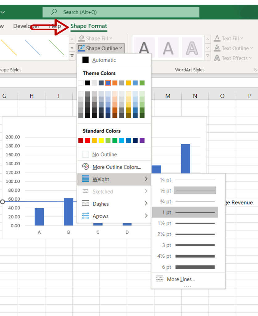 How To Make A Line In Excel | SpreadCheaters