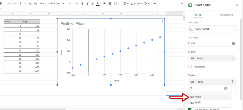 How To Switch The X And Y Axis In Google Sheets | SpreadCheaters