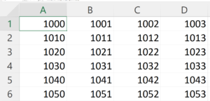 How To Generate A List Of All Four Digit Number Combinations In Microsoft Excel | SpreadCheaters