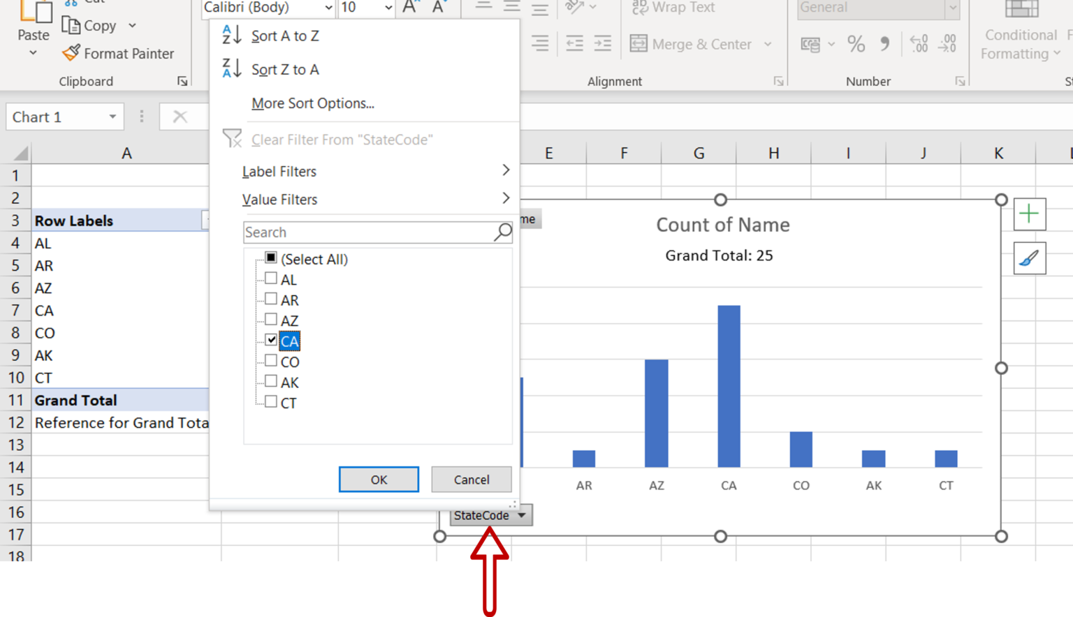 How To Add A Grand Total To A Pivot Chart In Excel | SpreadCheaters