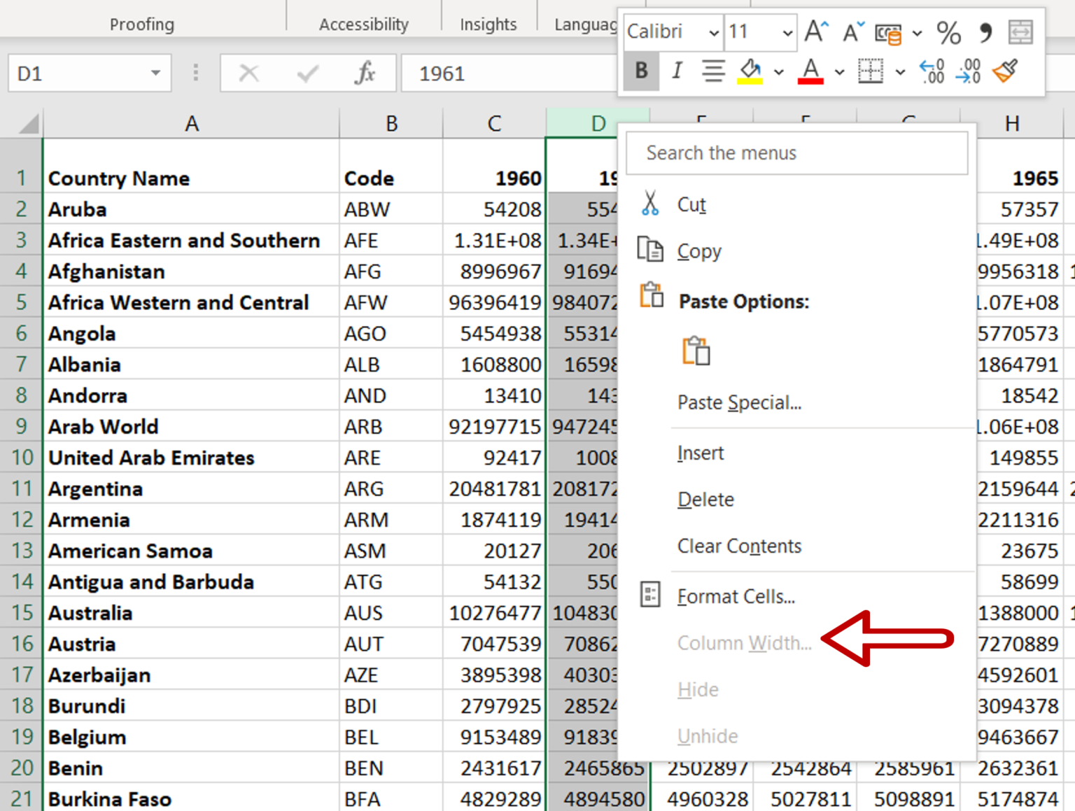 How To Lock Column Width In Excel | SpreadCheaters