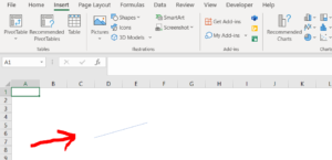 How to draw a line in Excel - SpreadCheaters
