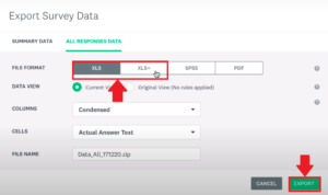 How To Export Survey Monkey Data To Excel For Free | SpreadCheaters